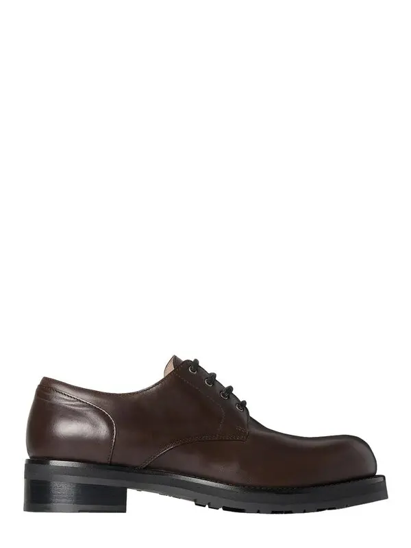 THE ROW Derby Lug Sole Shoe - Lacquer Brown