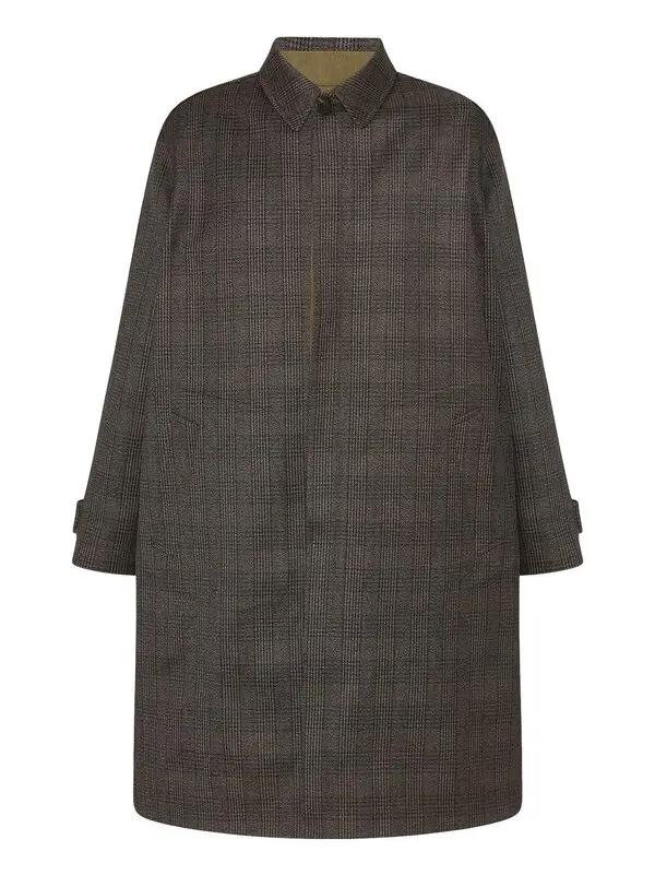 THE ROW Palo Coat In Virgin Wool And Silk - Black / Light Brown