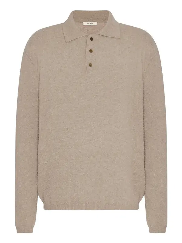 THE ROW Almot Cotton Sweater - Beige Melange