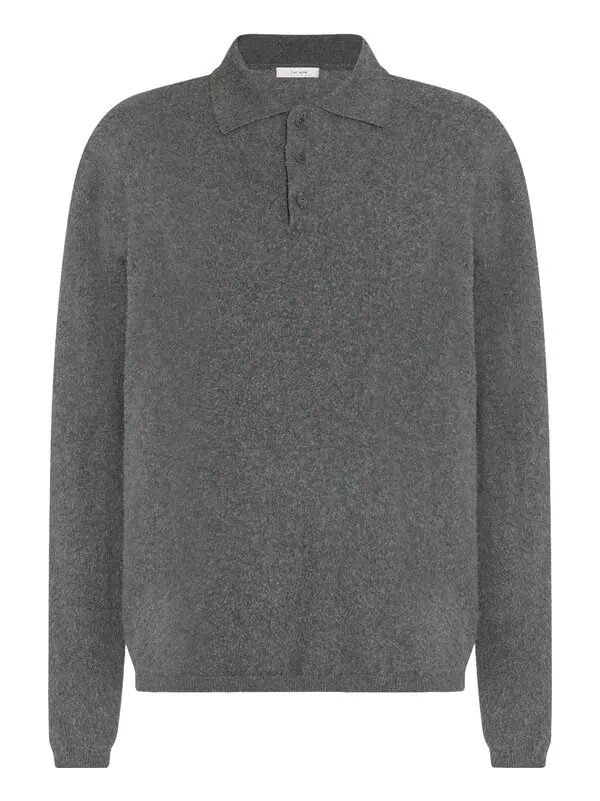 THE ROW Almot Cotton Sweater - Grey Melange