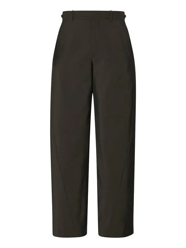 THE ROW Mista Virgin Wool And Mohair Trousers - Dark Brown