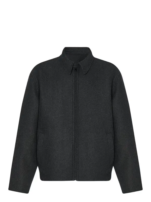 THE ROW Dantes Jacket In Virgin Wool And Cashmere - Dark Charcoal
