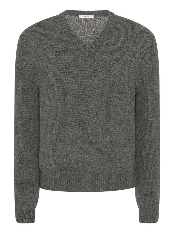 THE ROW Horik Cashmere Sweater - Grey Melange