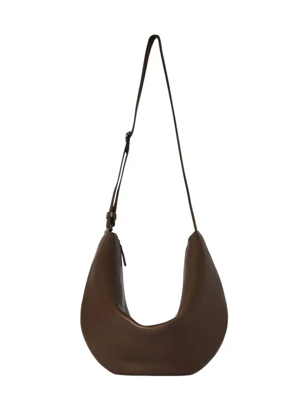 THE ROW Crescent Crossbody Bag - Deep Brown