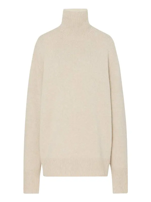 THE ROW Stepny Turtleneck - Sand