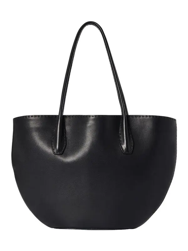 THE ROW Alger Tote Bag - Black / Dark Brown