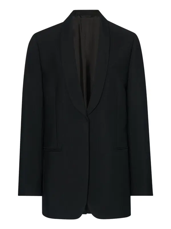 THE ROW Verity Jacket In Virgin Wool - Black