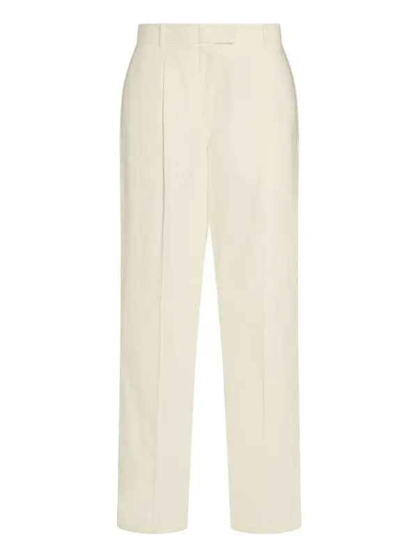 THE ROW Neriah Pant In Cotton And Cashmere - White