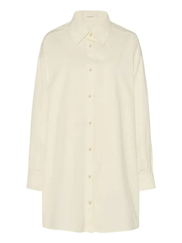 THE ROW Luka Shirt In Cotton And Cashmere - White
