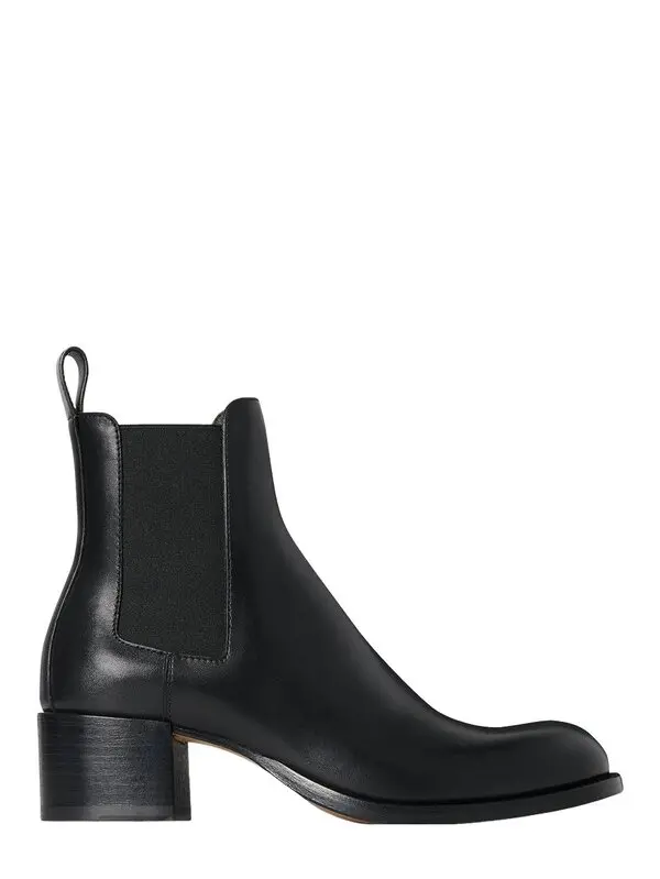 THE ROW Nobilis Leather Chelsea Boots - Black