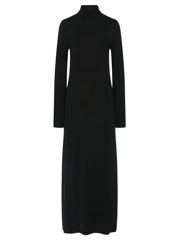 THE ROW Leoline Wool Dress - Black