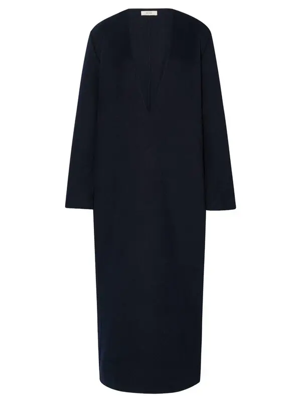 THE ROW Theia Cashmere Dress - Dark Navy
