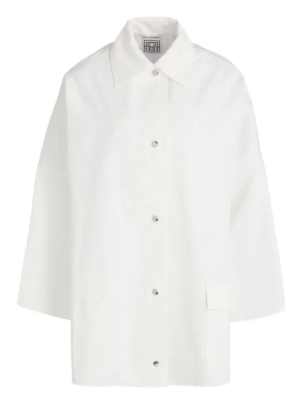 TOTEME Oversized Cotton-twill Shirt Jacket - White