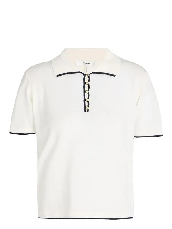 FRAME Cotton Polo Shirt - Ivory