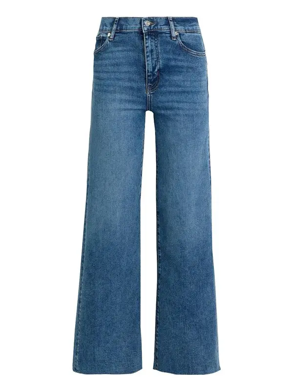 FRAME Le Slim Palazzo High-rise Wide-leg Jeans - Mid Denim
