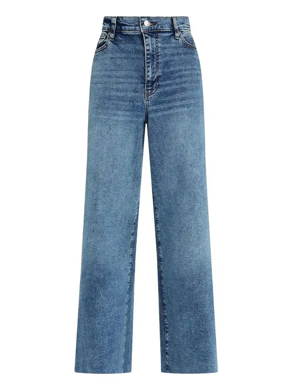 FRAME Le Slim Palazzo High-rise Wide-leg Jeans - Mid Denim