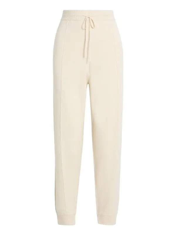 TOTEME Knitted Track Pants - Cream