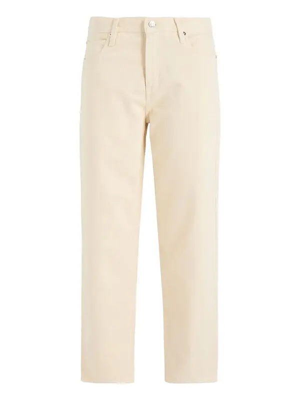 FRAME Mid-rise Tapered Jeans - Cream