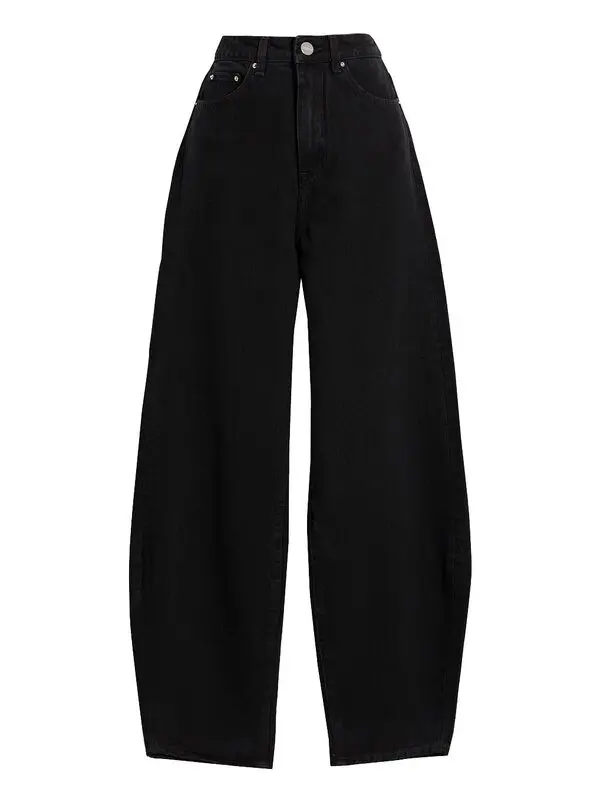 TOTEME High-rise Barrel-leg Jeans - Black