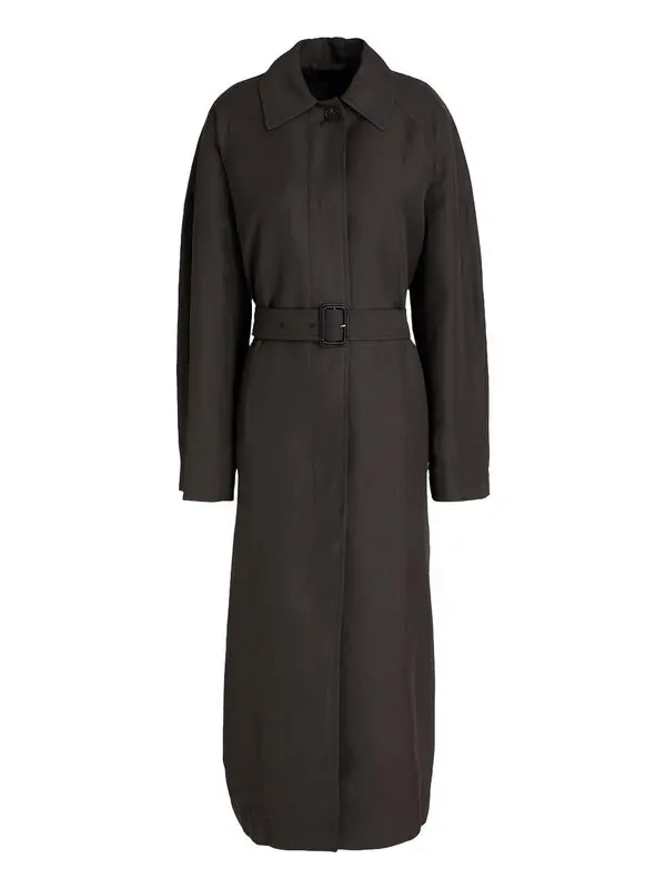 TOTEME Twill Trench Coat - Anthracite