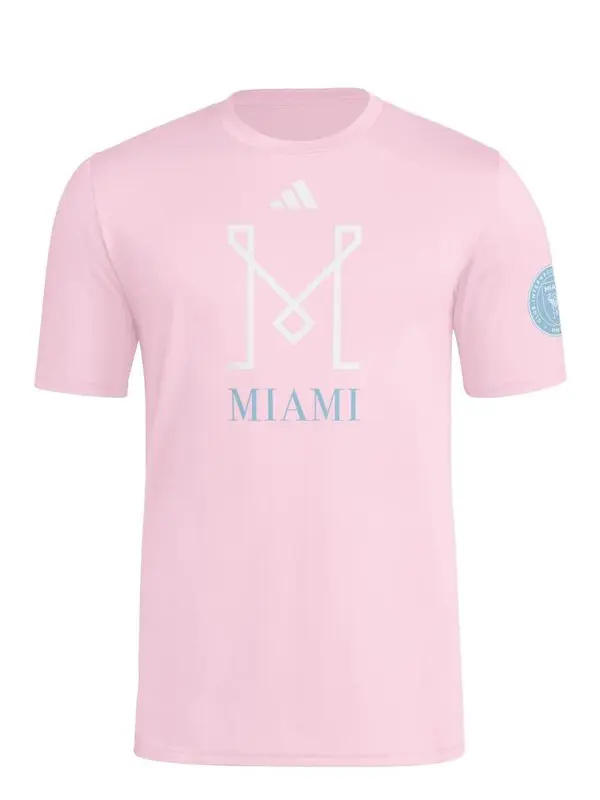 Adidas Inter Miami Cf Short Sleeve Pre-game Tee - True Pink / Mls-mif-37q