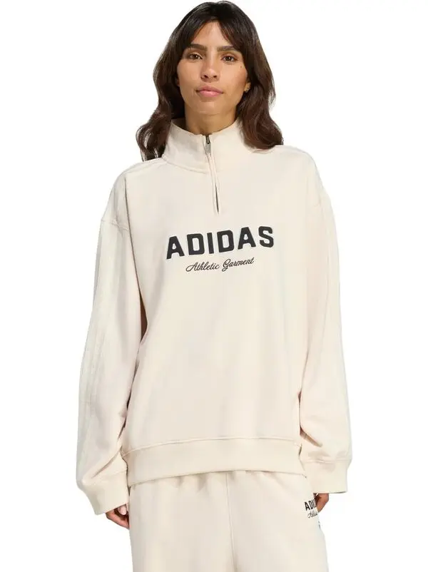 Adidas Originals Athl Dept Graphic Quarter Zipper - Wonder White