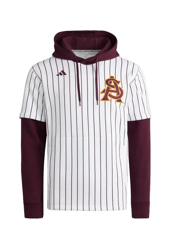 Adidas Arizona State Hooded Fleece Jersey - White / Team Maroon