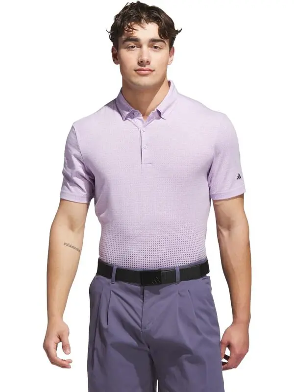 Adidas Go-to Rise Print Polo Shirt - Powder Plum