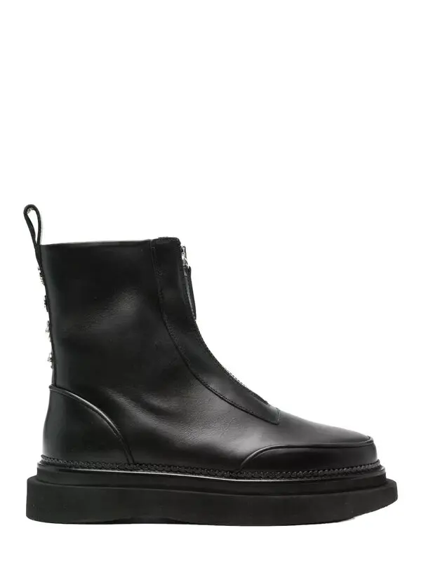 TOGA VIRILIS Zip-front Embellished Boots - Black