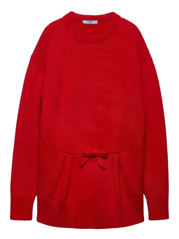 Prada Bow-detail Sweater - Red