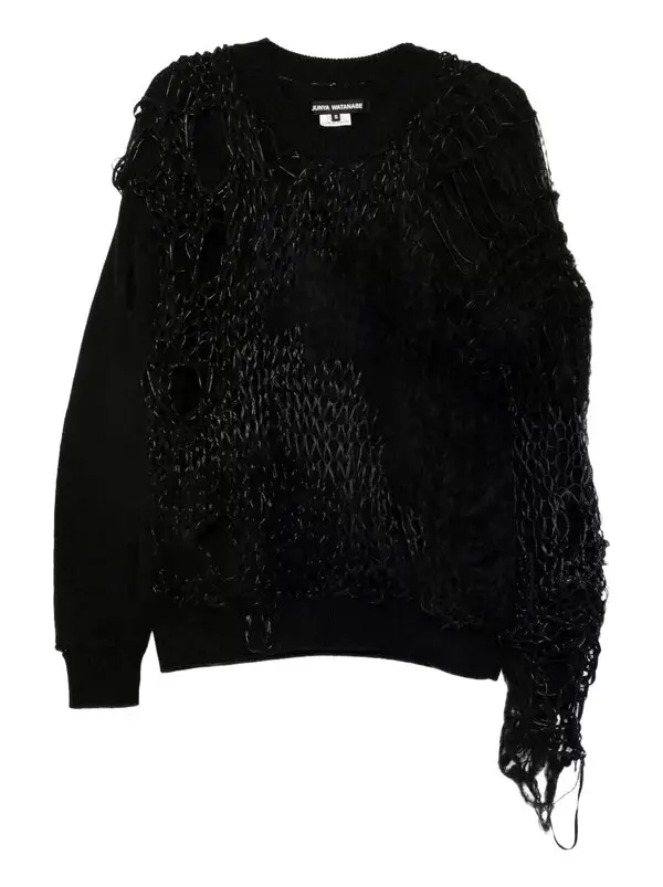 Junya Watanabe X Comme Des Garçons Distressed Jumper - Black