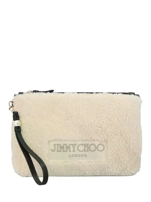 JIMMY CHOO Shearling Clutch - Neutrals