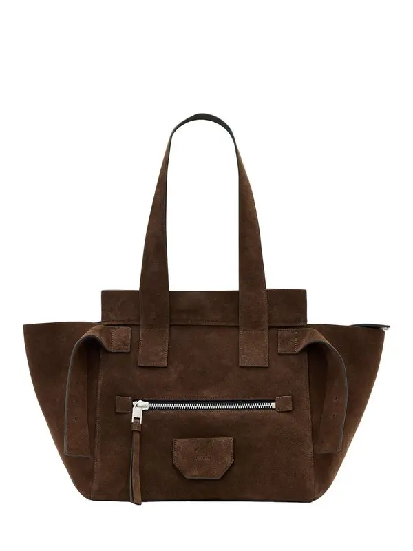 ALLSAINTS Perez Suede Shoulder Bag - Brown