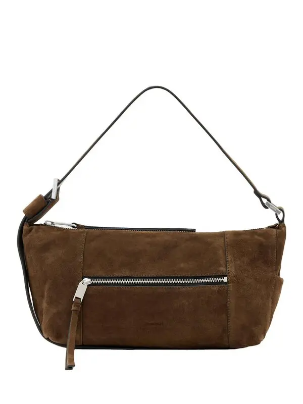 ALLSAINTS Vega Suede Shoulder Bag - Brown