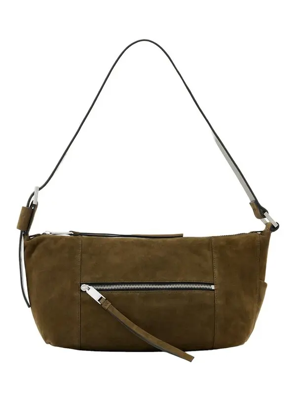 ALLSAINTS Vega Suede Shoulder Bag - Green
