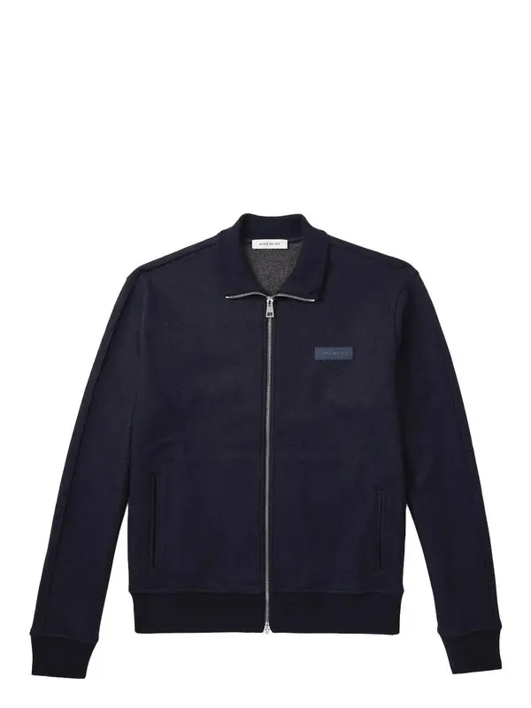 Givenchy Logo-appliquéd Wool-blend Track Jacket - Blue