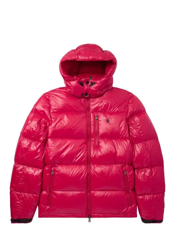 Polo Ralph Lauren Logo-embroidered Quilted Recycled-shell Hooded Down Jacket - Red