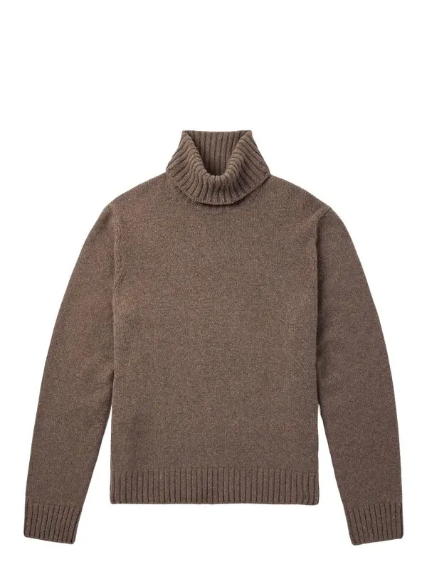 Loro Piana Parksville Baby Cashmere Rollneck Sweater - Brown