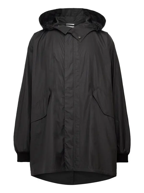 THE ROW Kemet Oversized Coated-cotton Hooded Jacket - Black