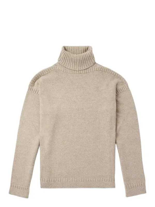 Loro Piana Cashmere Rollneck Sweater - Brown