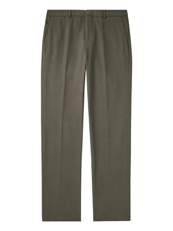 Loro Piana Jarno Austin Straight-leg Stretch-cotton Twill Trousers - Green