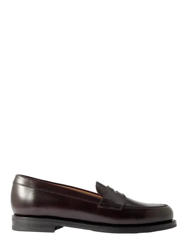 MORJAS The Ivy Leather Penny Loafers - Burgundy