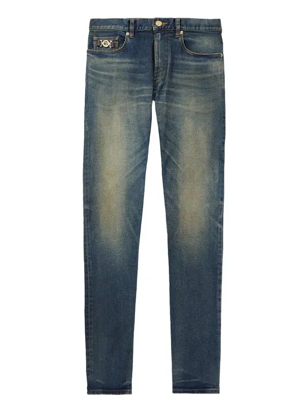 Versace Slim-fit Japanese Denim Jeans - Blue
