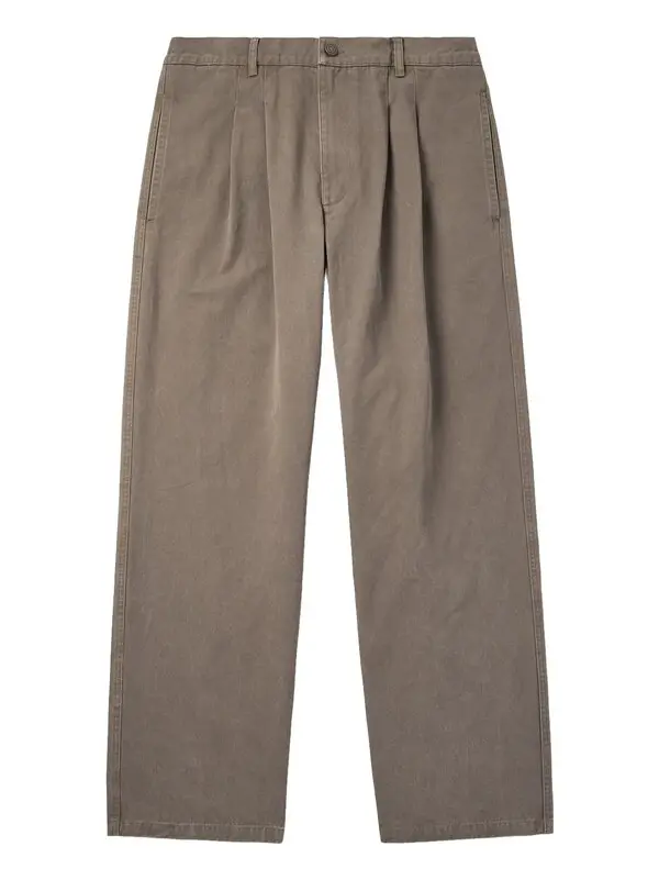 MARANT Kostin Straight-leg Pleated Trousers - Brown