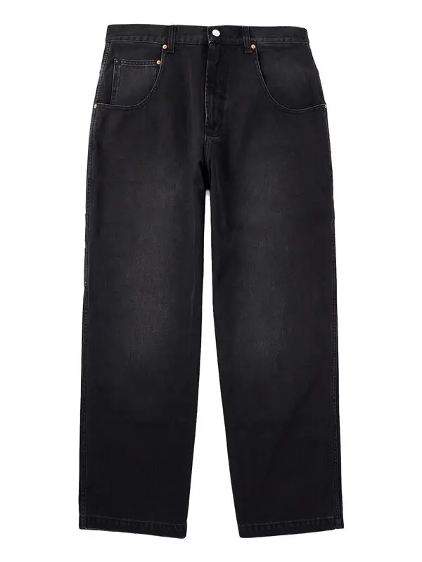 Vetements Hip-hop Straight-leg Jeans - Black