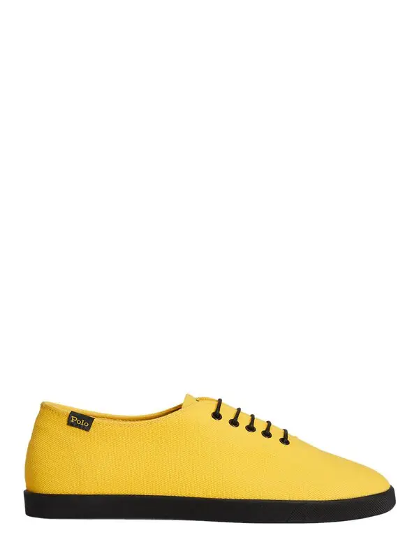 Ralph Lauren Cotton Canvas Lace-up Sneakers - Coastal Yellow