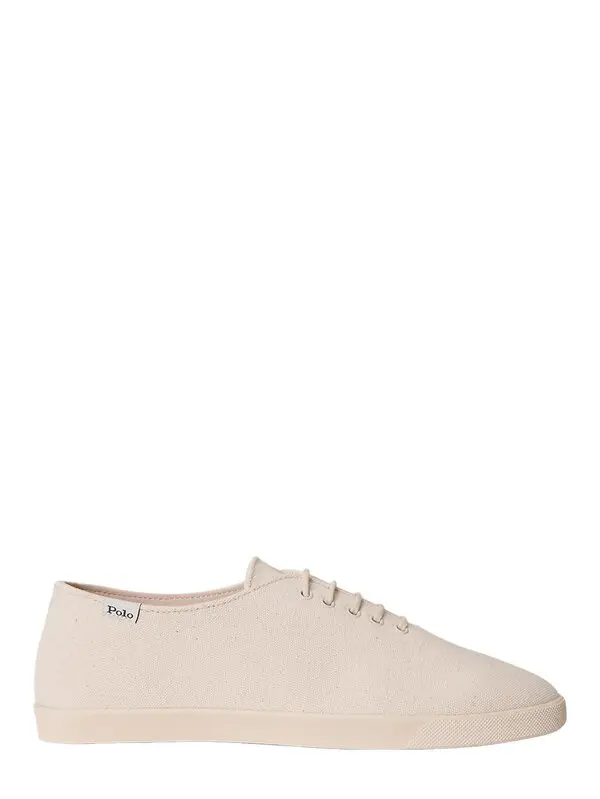 Ralph Lauren Cotton Canvas Lace-up Sneakers - Winter Cream