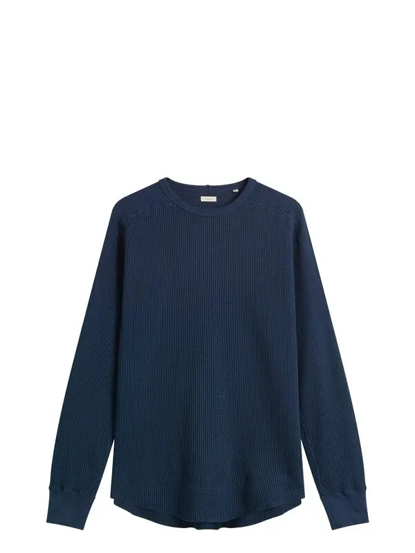 Nanamica Crew Neck Thermal Sweatshirt - Navy