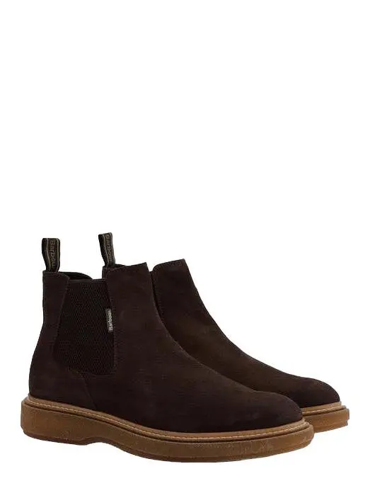 Barbour Tinstone Lugged Chelsea Boot - Chocolate Suede