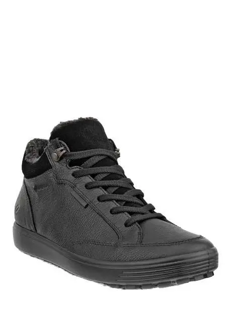 Ecco Soft 7 Tred Fleece Lined Waterproof Sneakers - Black